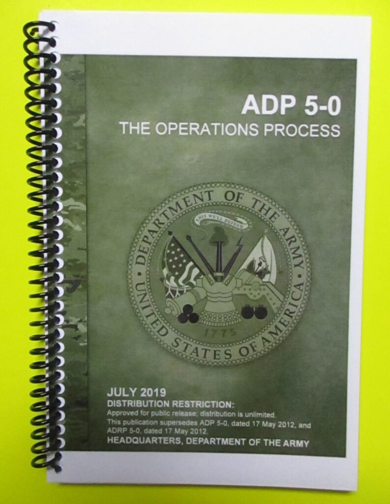 ADP 5-0 Operations Process – 2019 – Mini size – My Army Publications