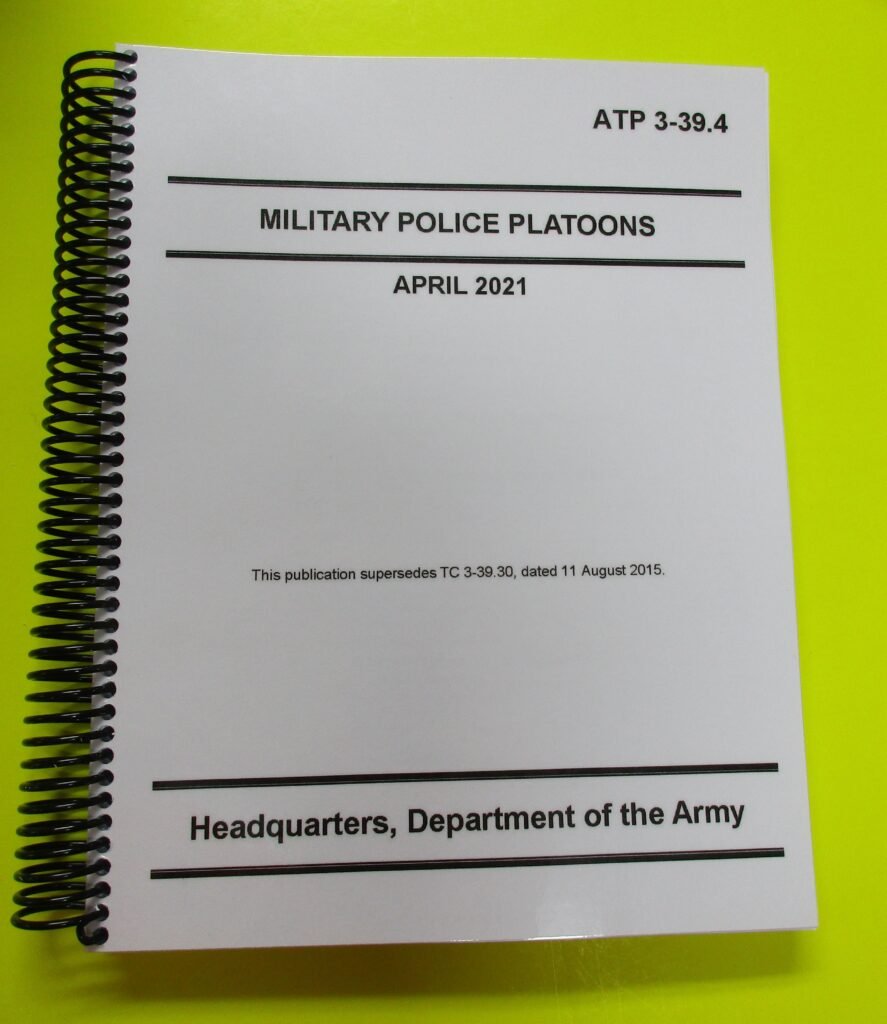 ATP 3-39.10 Police Operations – 2021 – BIG size – My Army Publications