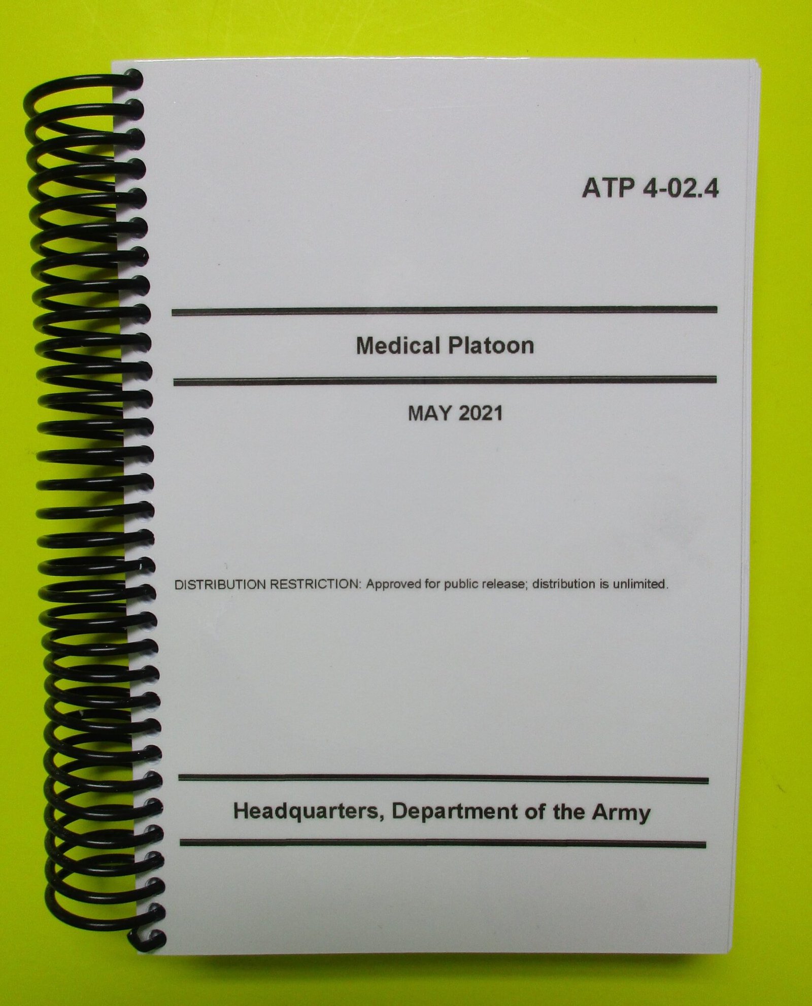 ATP 4-02.4 Medical Platoon – 2021 – BIG size – My Army Publications
