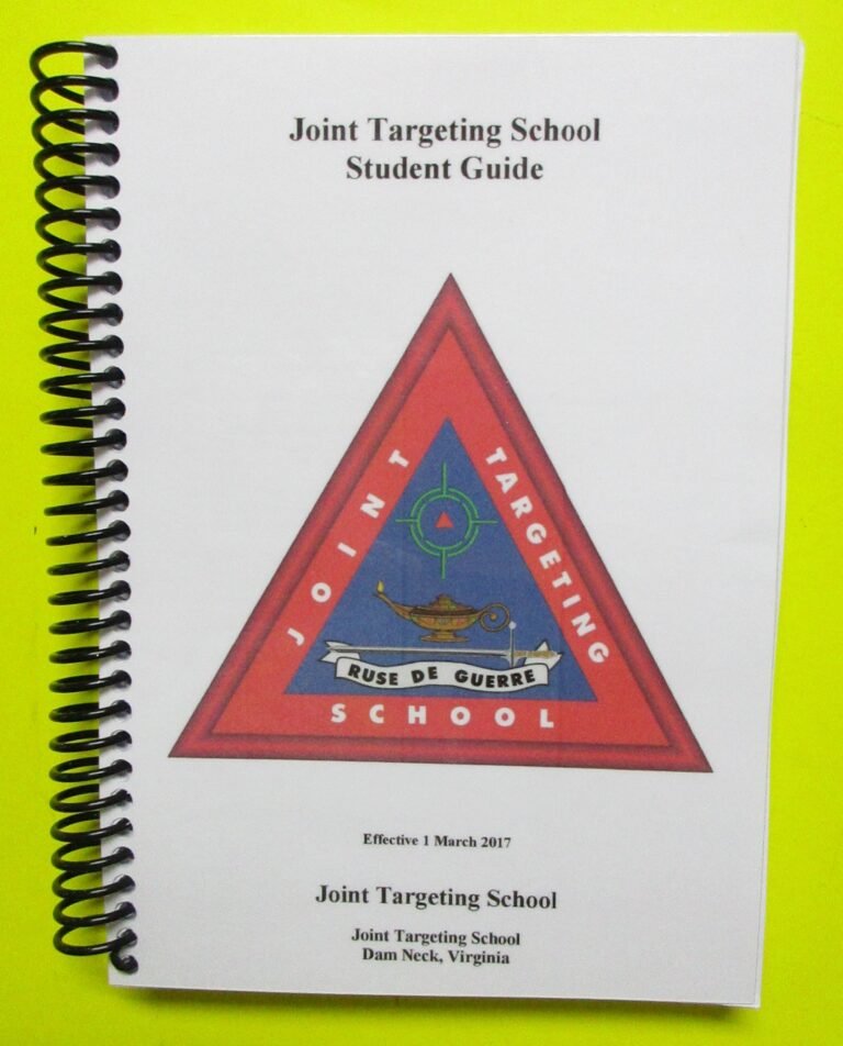 Joint Targeting School Student Guide – 2017 – BIG size – My Army ...