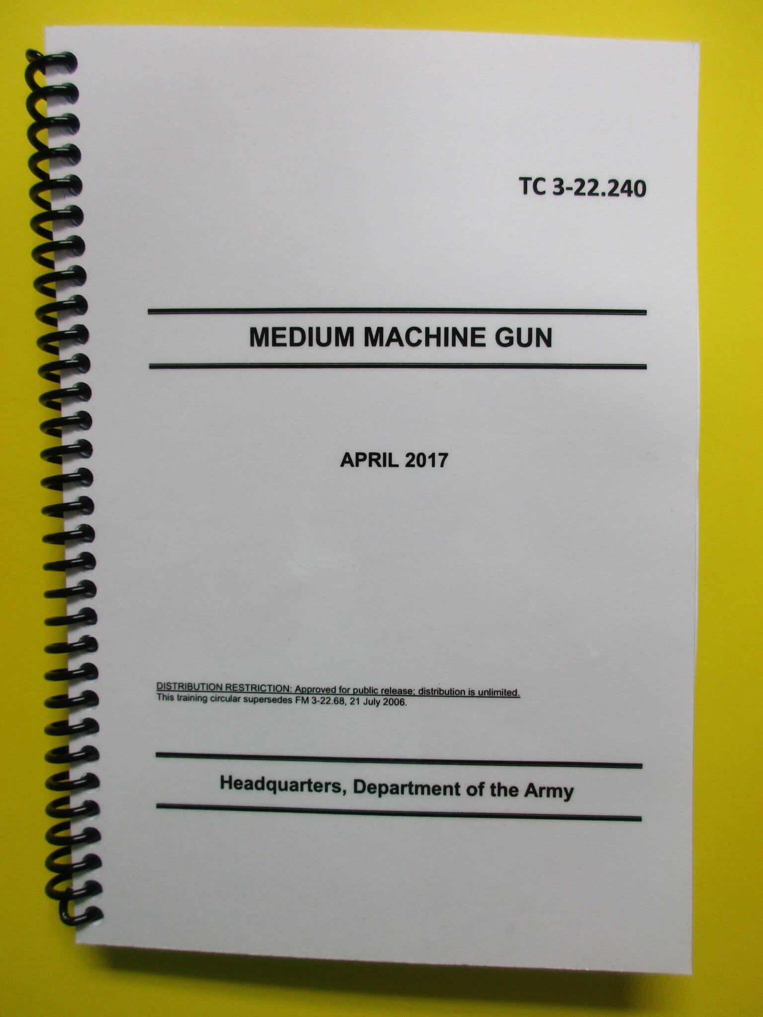 TC 3-22.240 Medium Machine Gun – 2017 – Mini size – My Army Publications