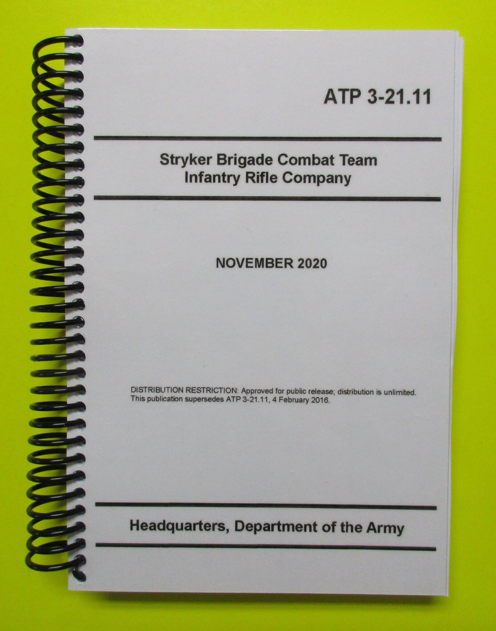 ATP 3-21.11 Stryker Brigade Combat Team Inf Rifle Company – 2020 – Mini ...
