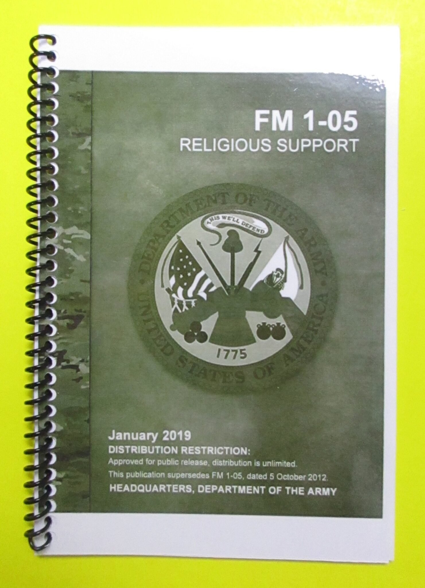 Fm 1 05 Religious Support 2019 Mini Size My Army Publications