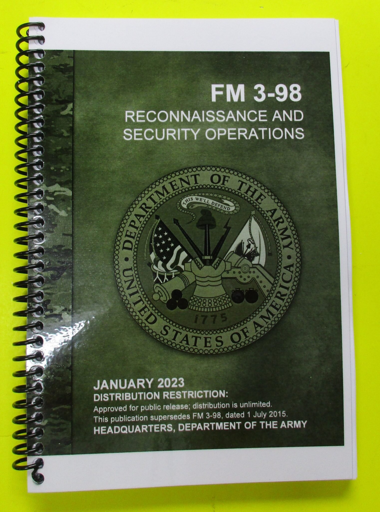 FM 3-98 Reconnaissance and Security Operations – 2023 – BIG size – My Army Publications