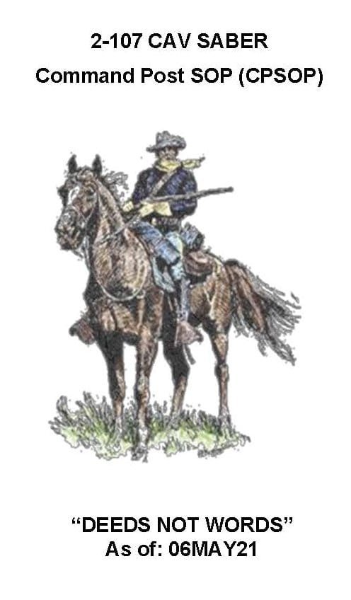 2-107 CAV Saber Command Post SOP – Color – BIG size – My Army Publications