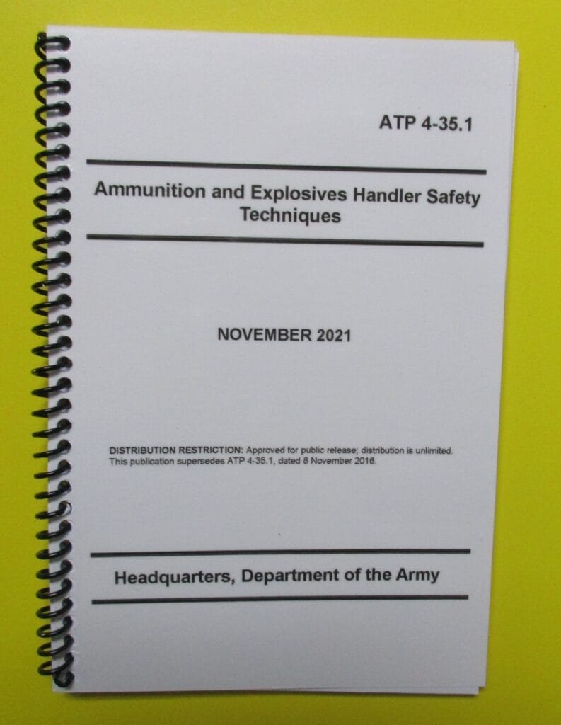 ATP 4-35.1 Ammunition & Explosives Handler Safety Techniques – 2021 – Mini size – My Army ...
